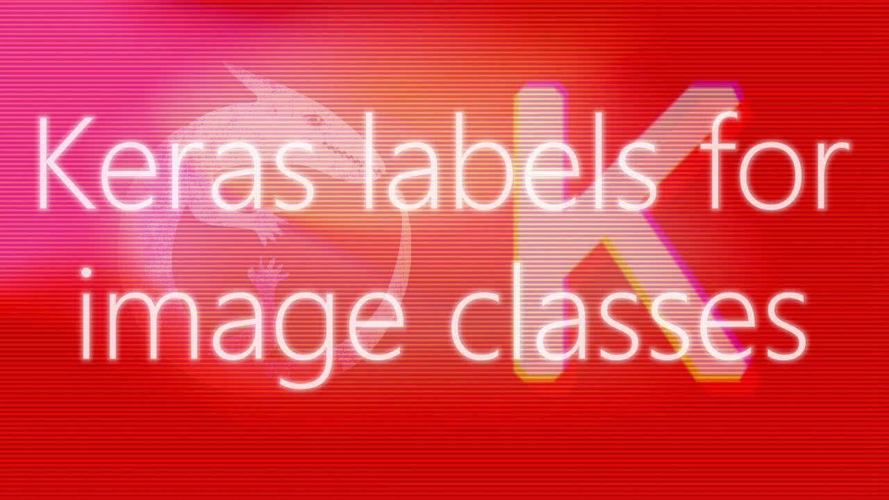 Mapping Keras labels to image classes - deeplizard